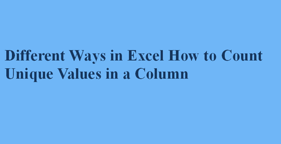 How To Count Unique Values In A Column Basic Excel Tutorial how-to-count-unique-values-in-a-column-basic-excel-tutorial