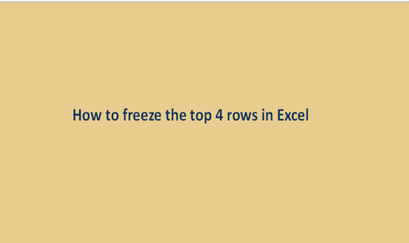 How To Freeze The Top 4 Rows In Excel Basic Excel Tutorial how-to-freeze-the-top-4-rows-in-excel-basic-excel-tutorial