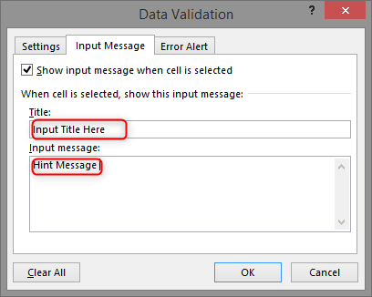 How to add a hint in excel | Basic Excel Tutorial