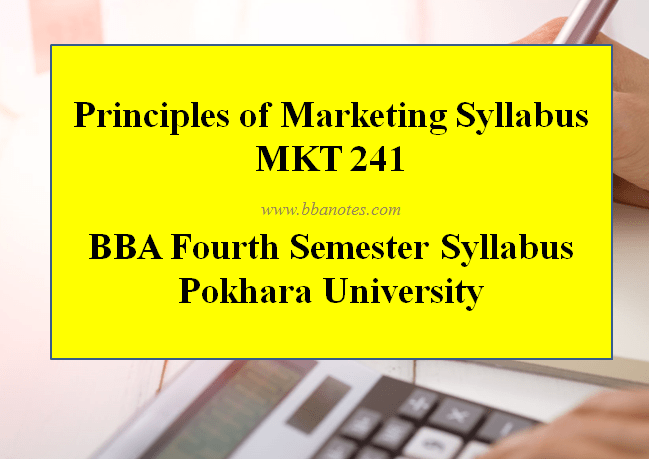 Principles of Marketing Syllabus - BBA Fourth Semester Syllabus ...