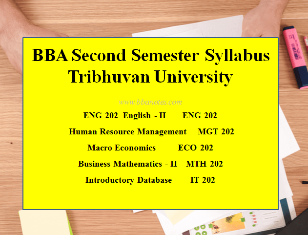 BBA Second Semester - BBA Syllabus | Tribhuvan University