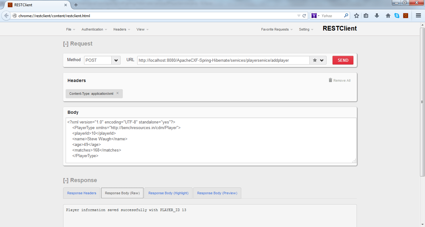 Apache CXF: JAX-RS Restful web service + Integrating with Spring & Hibernate - BenchResources.Net