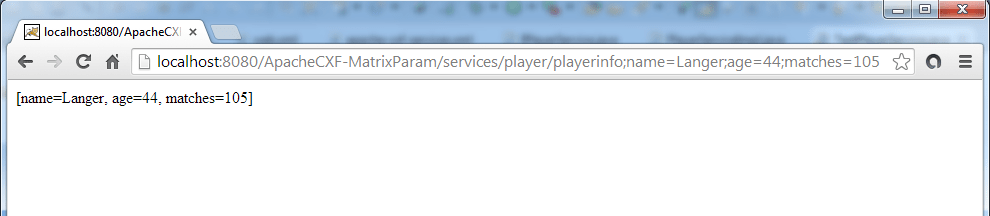 Apache CXF: JAX-RS Restful web service using @MatrixParam annotation - BenchResources.Net