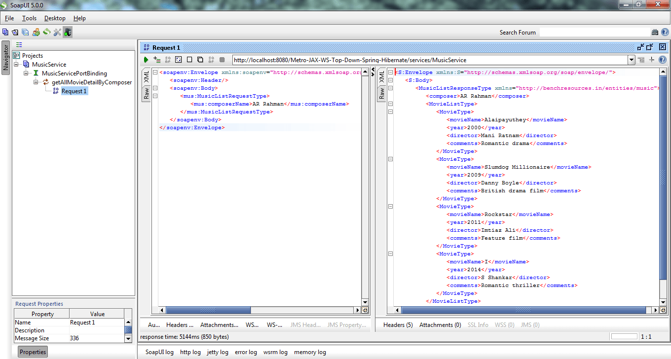 Metro JAX-WS: SOAP based Web Service using Top-Down approach + Integrating with Spring ...