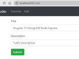 Mean Stack Example Crud With Angular 13 Node Mongodb Bezkoder