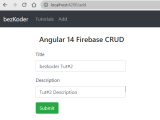 Angular 14 Firebase Crud With Realtime Database Angularfiredatabase