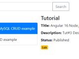 Angular 16 Node Js Express Mysql Example Crud App Bezkoder
