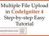 Multiple File Upload In Codeigniter 4 Step By Step Easy Tutorial