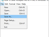 How To Save Notepad File As Html On Windows 10