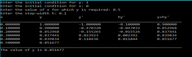 Euler Method - C PROGRAM - BragitOff.com
