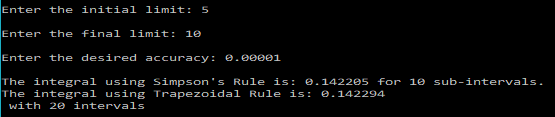 Problems on Numerical Integration - C Programming - BragitOff.com