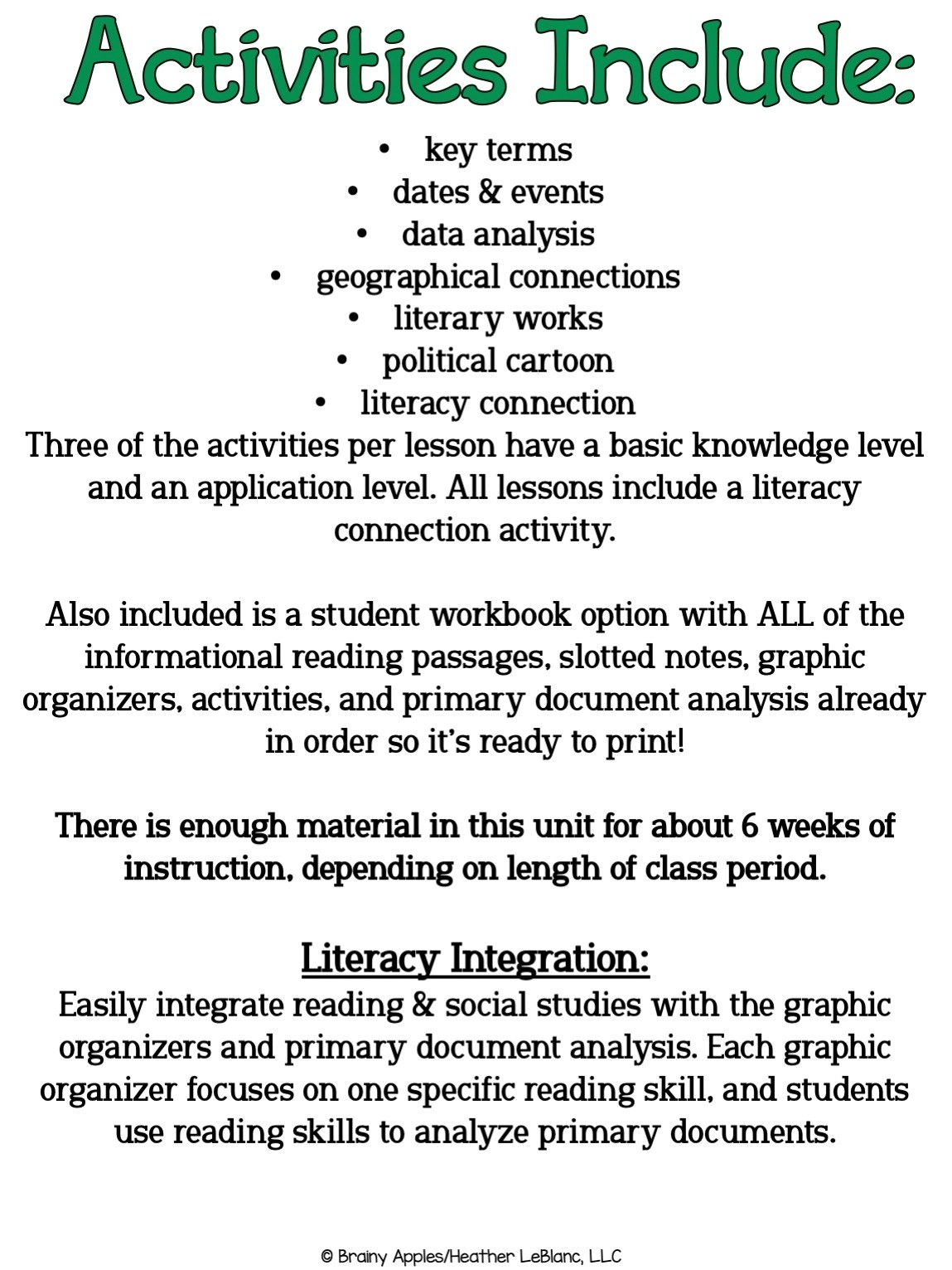 Lesson Plans for Constitution & A New Nation - Brainy Apples