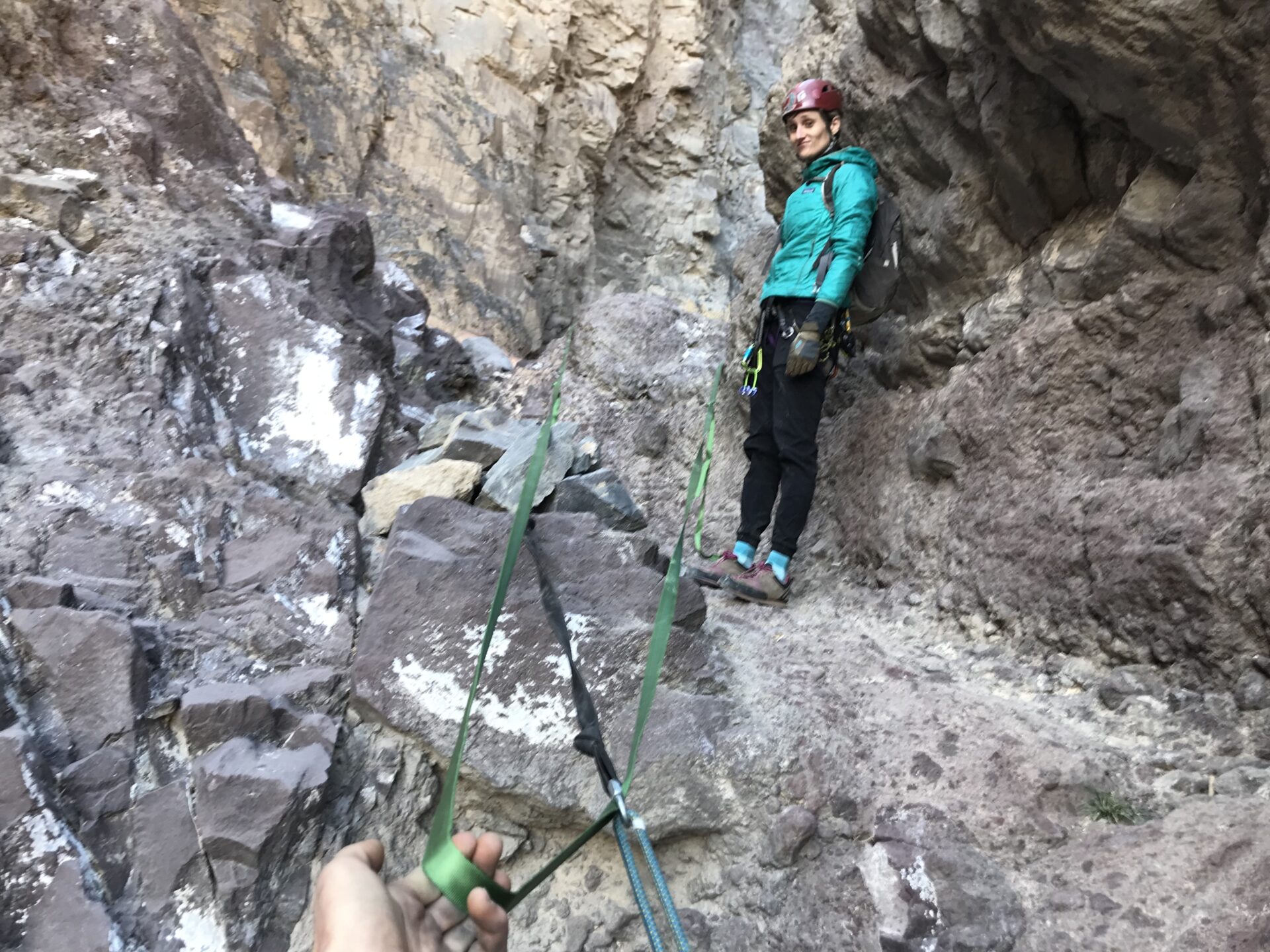 Brice Pollock » Rappelling a Pile of Rocks in Death Valley