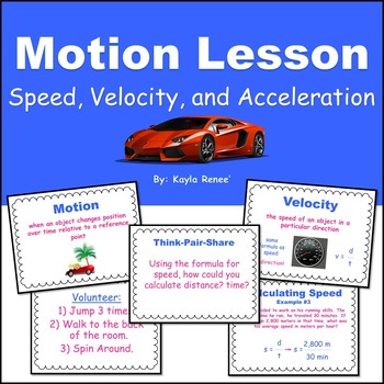 Motion Lesson: Speed, Velocity, Acceleration - Bright in the Middle