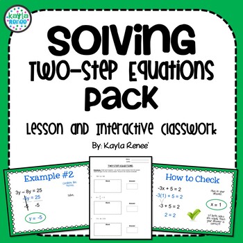Solving Two-Step Equations Lesson and Engaging Practice - Bright in the ...