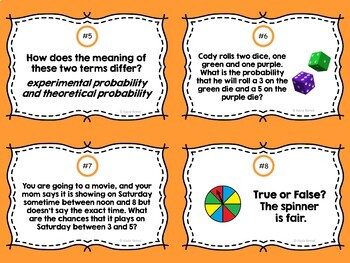 Theoretical and Experimental (Relative Frequency) Probability Task ...
