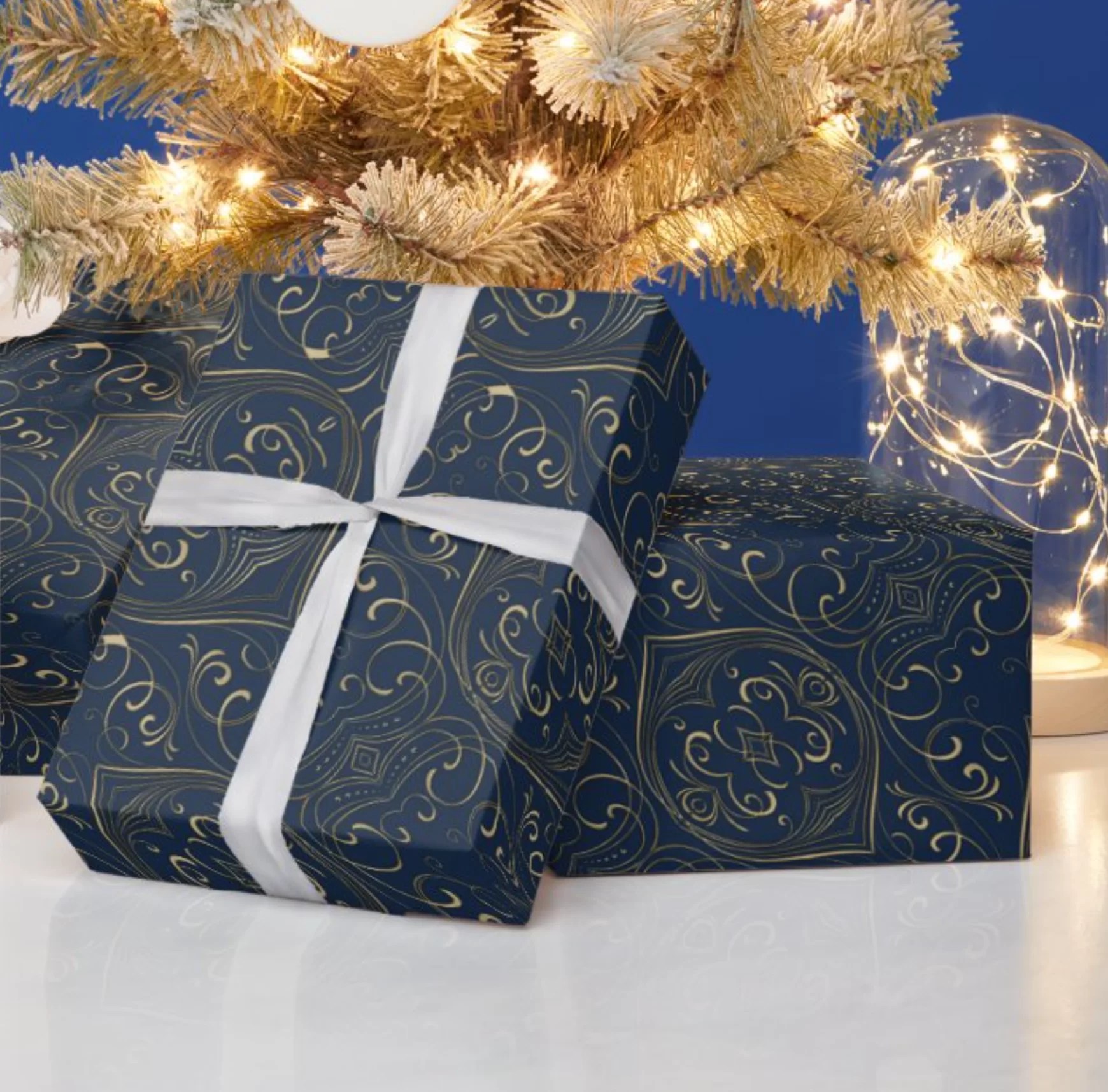 Gold Swirl Pattern Wrapping Paper - Buddhans Boutique