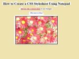 How To Make A Simple Css Stylesheet Using Notepad