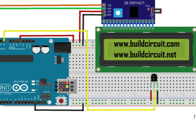 Lm35lm35 Temperature Sensor Arduino Lcdtemperature Sensor Simulation In