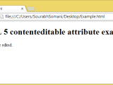 Html5 Contenteditable Attribute