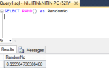 Sql Server Rand Function To Generate Random Numbers