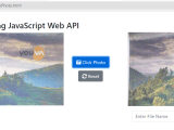 Capture Photos Using Javascript Web Api