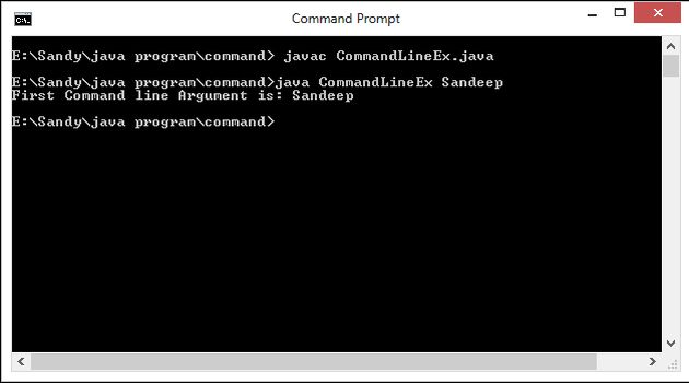 Command Line Argument In Java