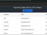 Export Table Data As Csv In React Using Axios And React Csv