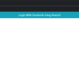 Login With Facebook Using Reactjs