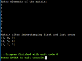 Swap First And Last Rows In A Matrix Using Java With Code