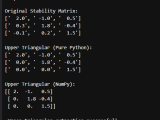 Upper Triangular Matrices In Real Time Aerodynamics In Python