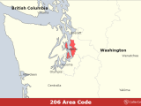 Area Code 206 Map Time Zone And Phone Lookup