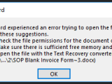 Dynamics Gp Print Error Word Document Template Workaround