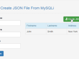 Creating Json File In Php