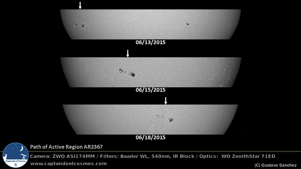 Observando manchas solares para comprobar la rotación del sol sobre su ...