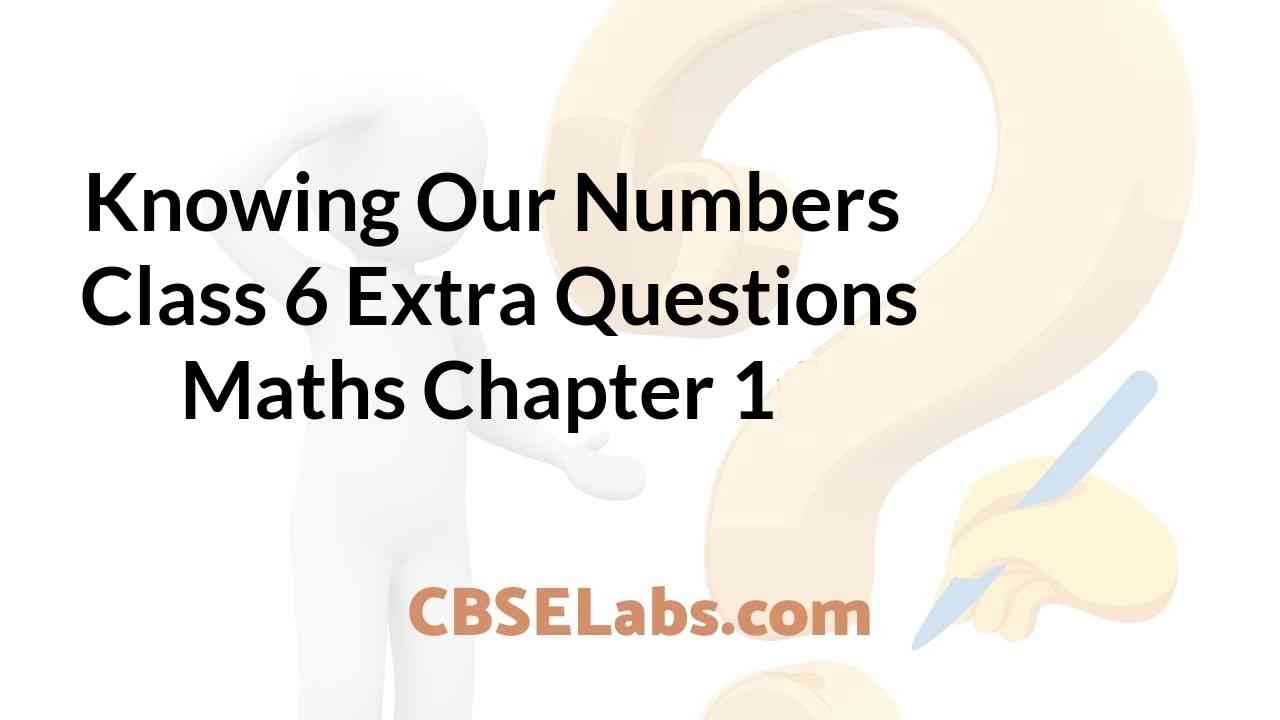 Knowing Our Numbers Class 6 Extra Questions Maths Chapter 1 - CBSE Labs