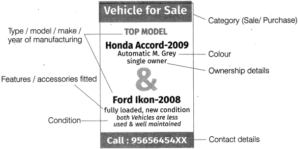 Advertisement Writing Class 11 Format, Examples - CBSE Sample Papers