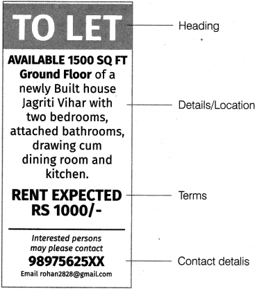 Advertisement Writing Class 11 Format, Examples - CBSE Sample Papers