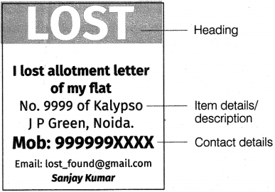 Advertisement Writing Class 11 Format, Examples - CBSE Sample Papers