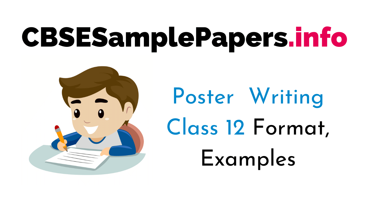 Poster Writing Class 12 Format, Examples - CBSE Sample Papers