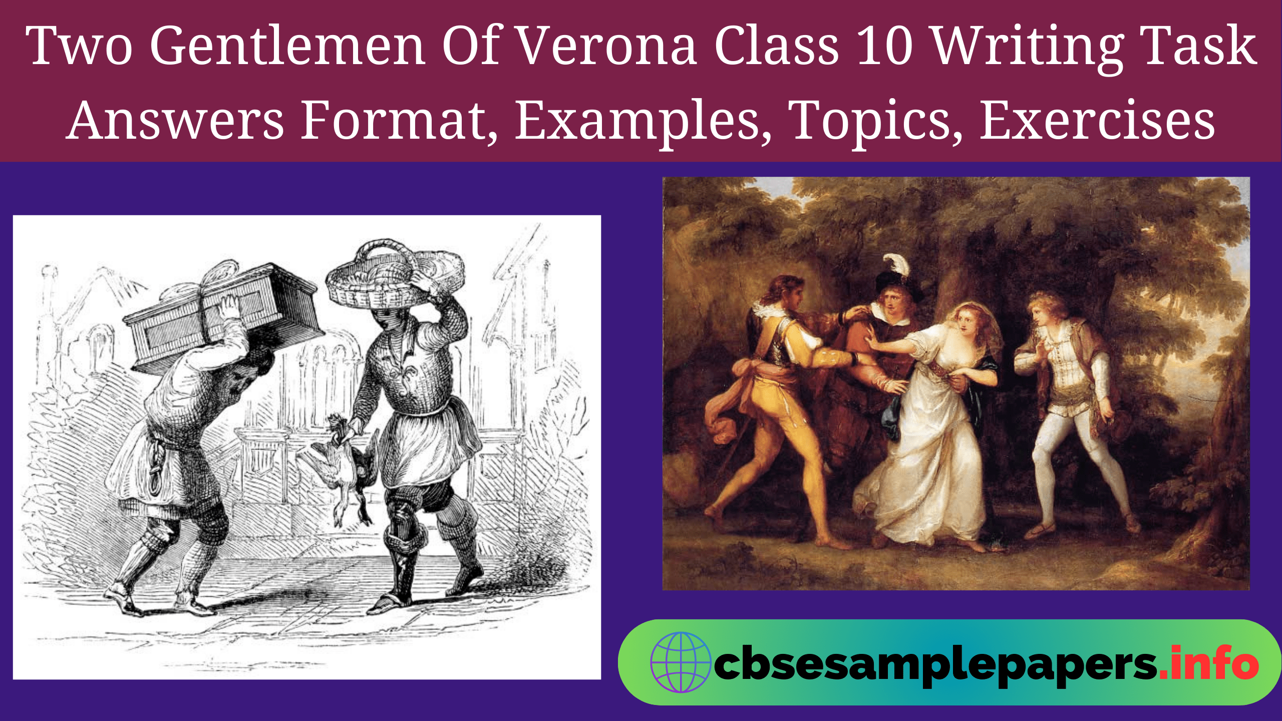Two Gentlemen Of Verona Class 10 Writing Task Answers Format, Examples ...