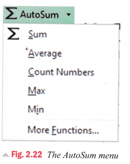 CBSE Notes for Class 7 Computer in Action - Calculations in Microsift ...