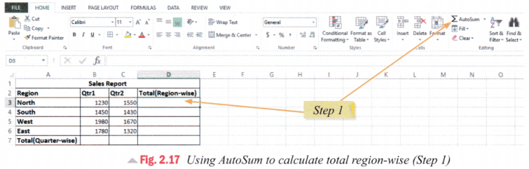 CBSE Notes for Class 7 Computer in Action - Calculations in Microsift ...