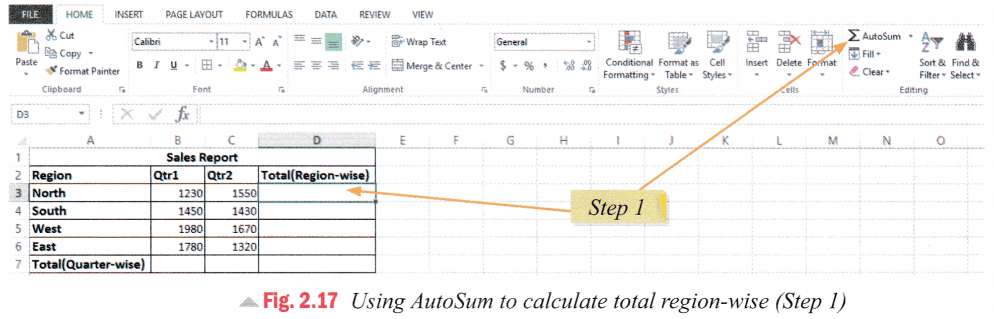 CBSE Notes for Class 7 Computer in Action - Calculations in Microsift ...