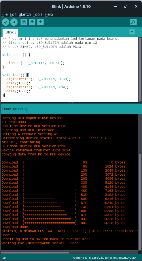Program STM32 or CKS32 via USB Ubuntu