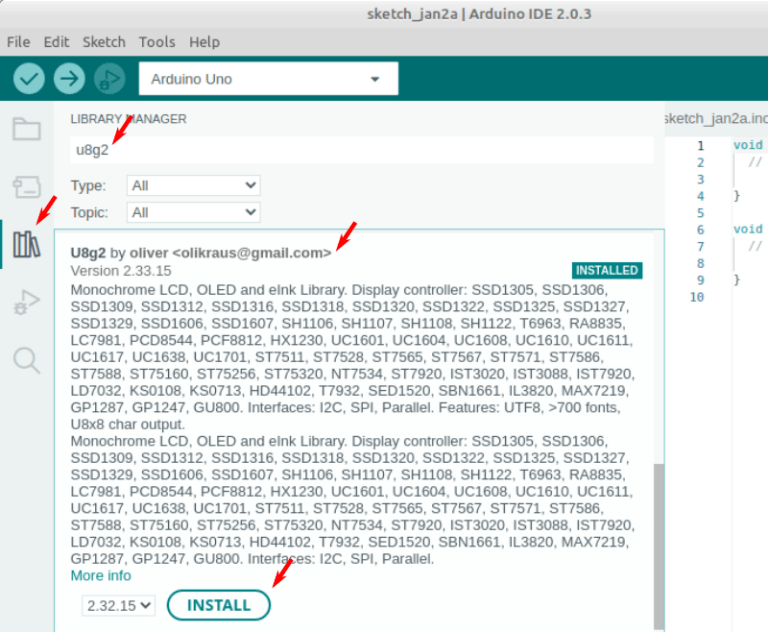 Tutorial Mpu9250 Arduino To Oled U8g2 Library Chippiko