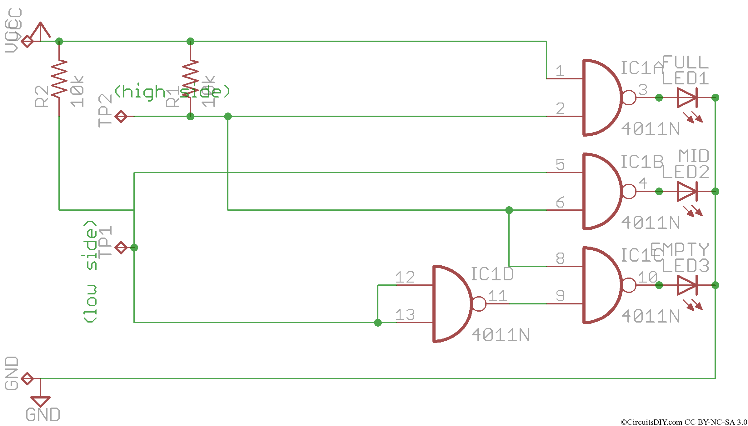 circuit diagram for water level indicator - Circuit Diagram