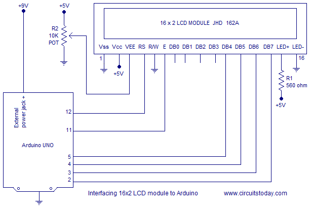Lcd Wiring Diagram Arduino