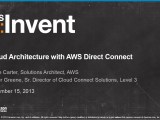 Cloud Architecture With Amazon Aws Direct Connect Cloud Computing
