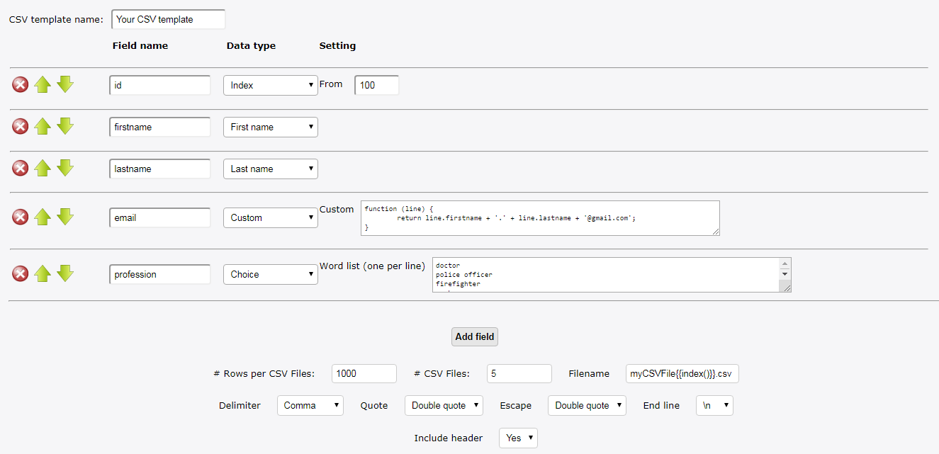 ExtendsClass: Générateur de données de test ⋆